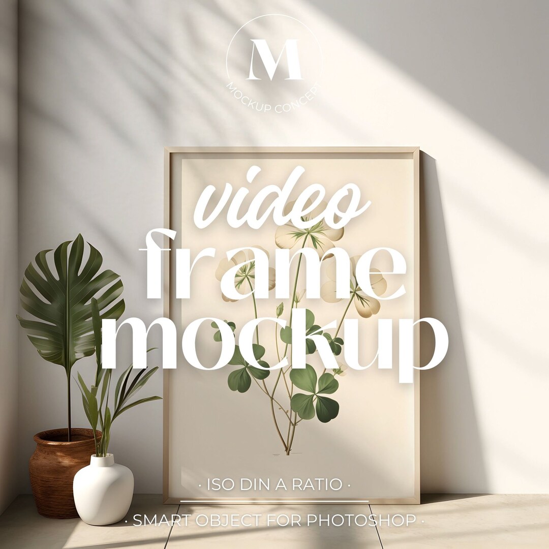 Video Frame Mockup 002 | Elegant Mockup | Video Shadow Mockup Frame ...