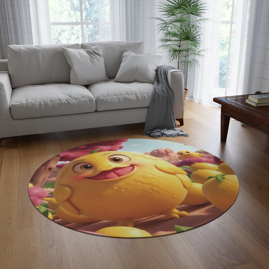 Pink Lemons to Rays Rug Vibrant Lemon to Sunshine Rug Imaginative Pink ...