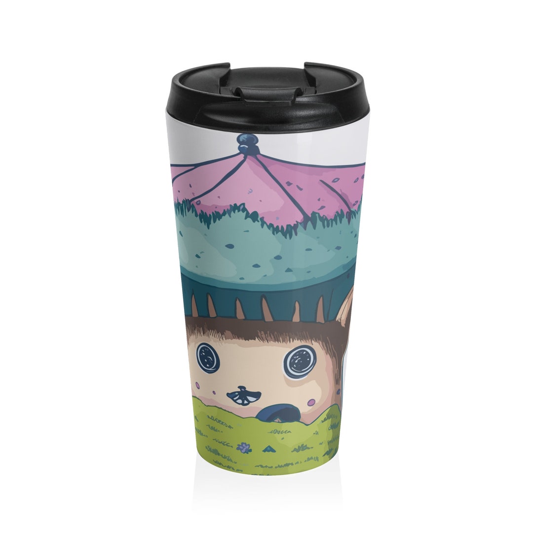 Forest-themed Travel Mug Colorful Bear Mug Stainless Steel - Etsy