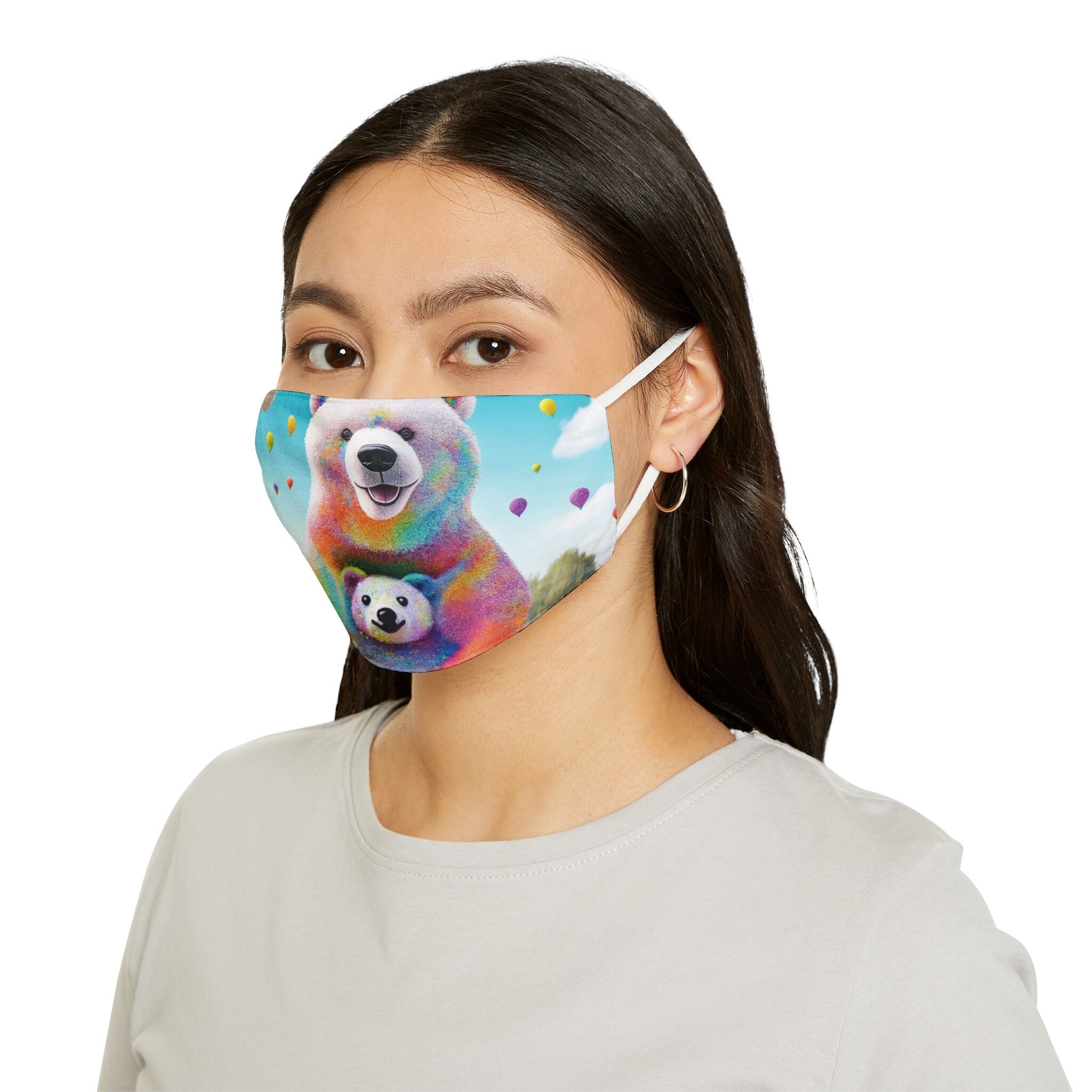 Colorful Animal Mask Bright Rainbow Bear Mask Bubbly Bear - Etsy