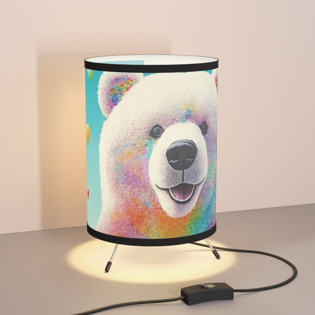Bear Art Decor Lamp Rainbow Bear Bedroom Light Fantasy Bear Lamp ...