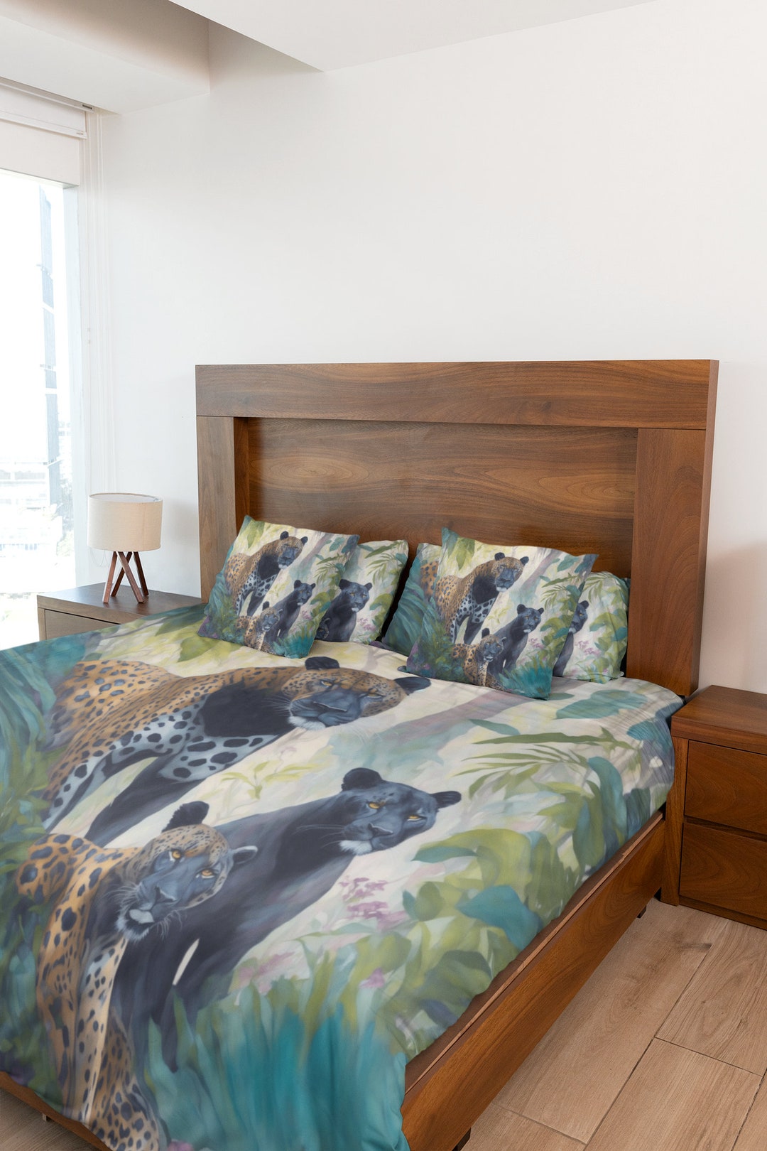 Black Panther Jungle Comforter Lion and Cheetah Bedspread Majestic ...