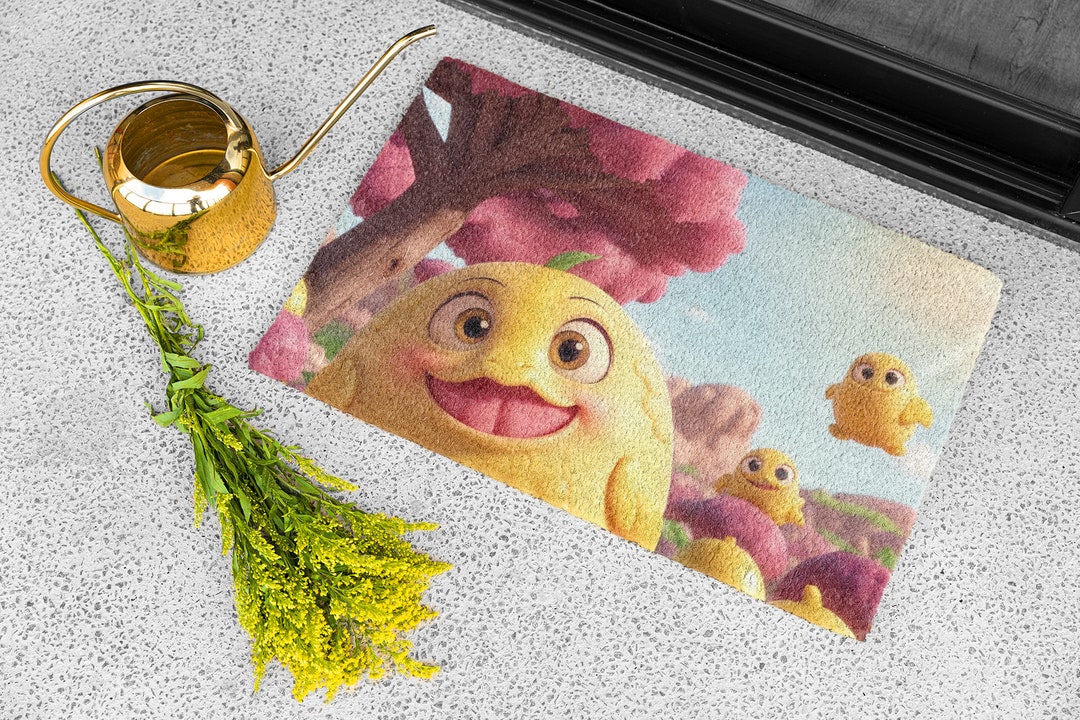 Pink Lemon Story Doormat Sunshine Mat Imaginative Lemon Mat Whimsical ...