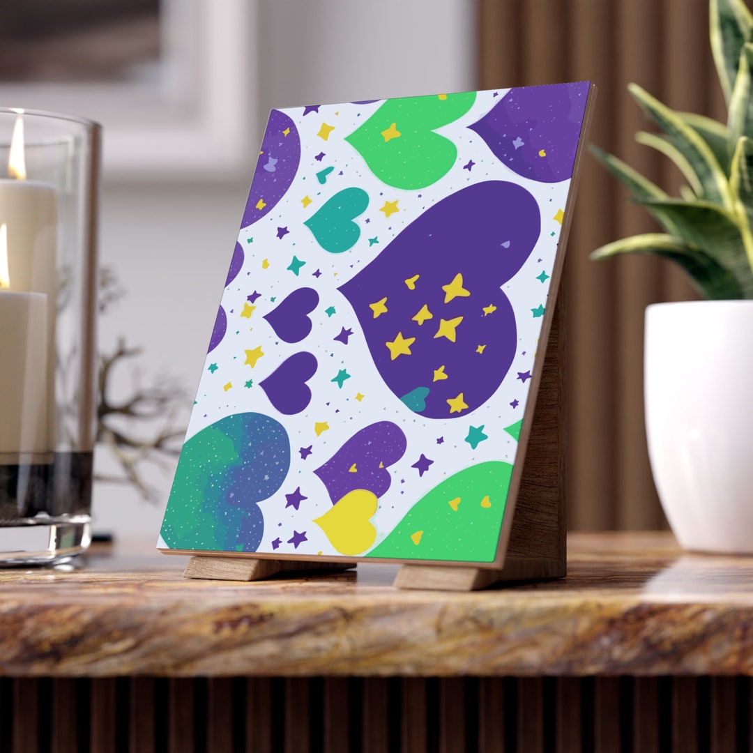 Breathtaking Picture Tile Colorful Heart Design on Tile Ceramic Tile ...