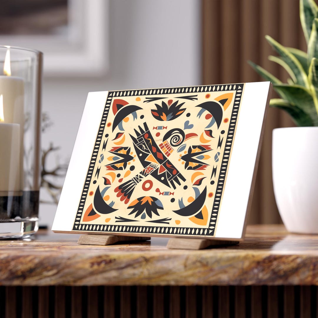 Ceramic Tile, Native American Motif Home Decor, Matte/glossy Finish ...