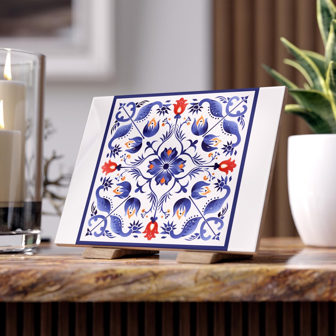 Ceramic Tile, Dutch Folk Motif Wall Art Decor, Home Kitchen Decoration ...