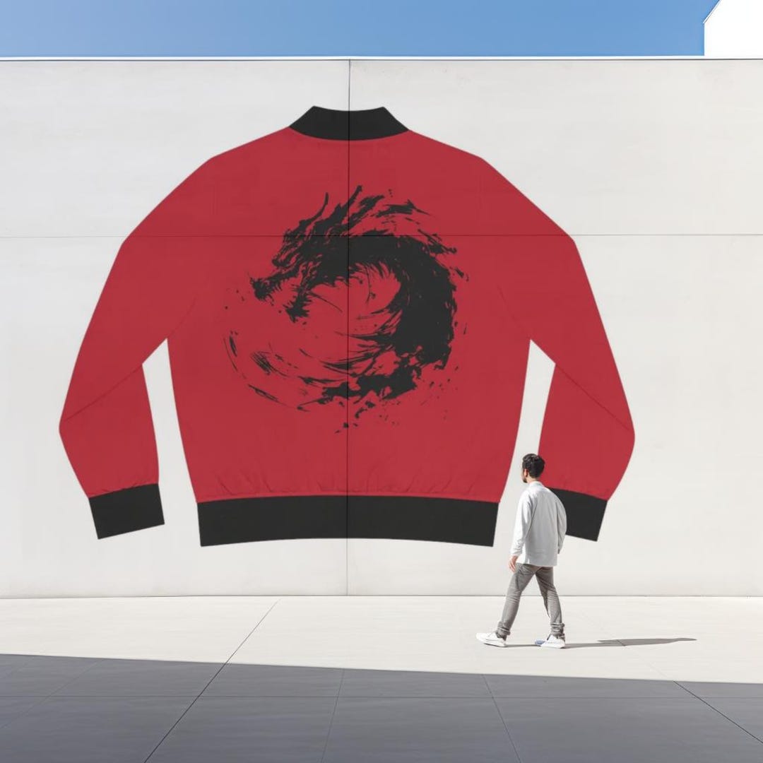 Chinese Dragon Bomber Jacket, Dragon Print Coat, Dragon Lover Gift ...
