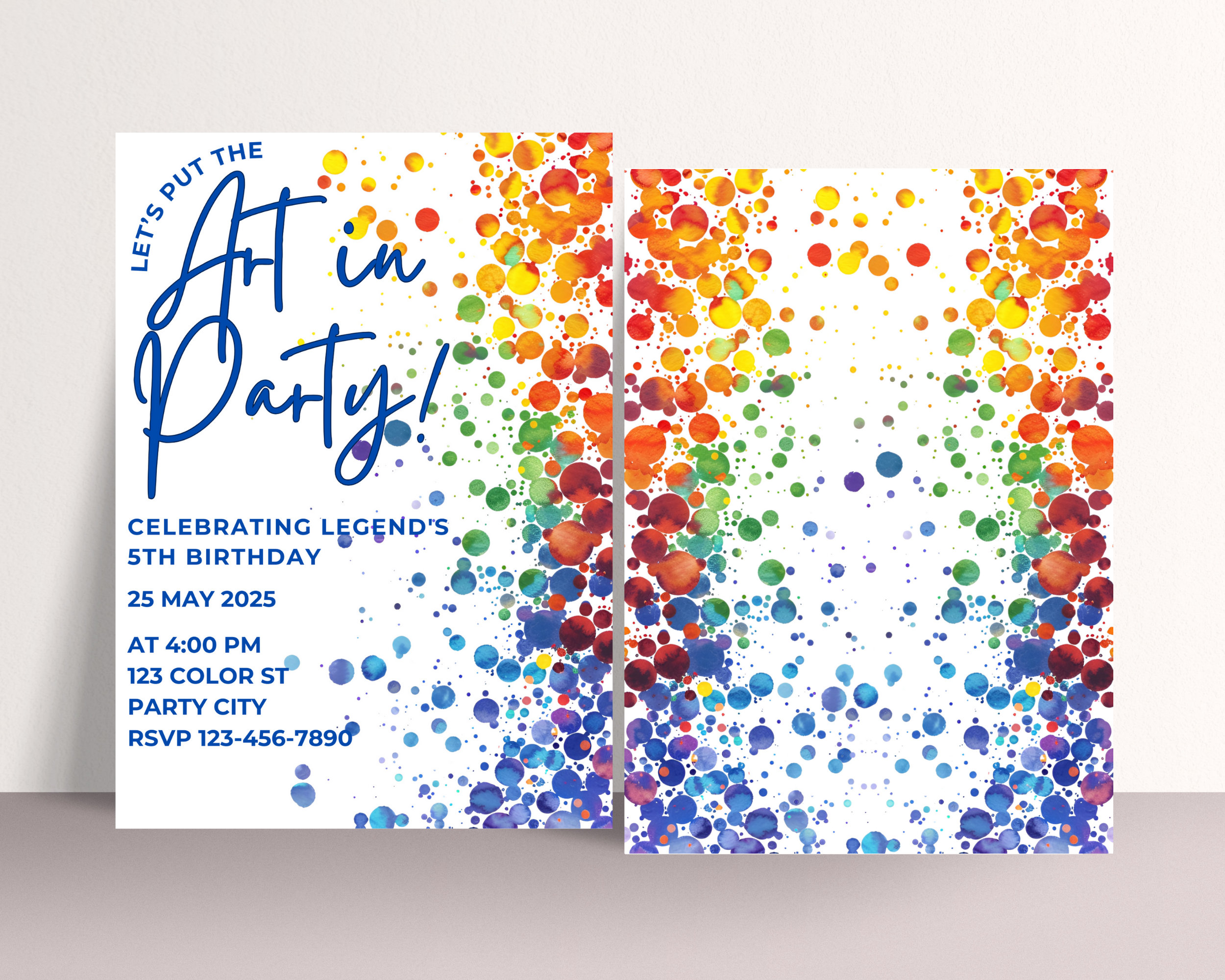 Let's Put the Art in Party Watercolor Paint Party Invitation, Painting ...