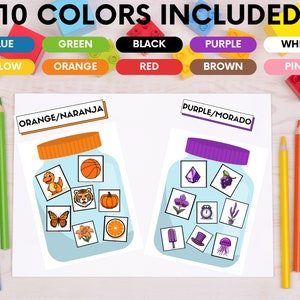 Color Sorting Activity, Color Matching, Learning Colors, Toddler Busy ...