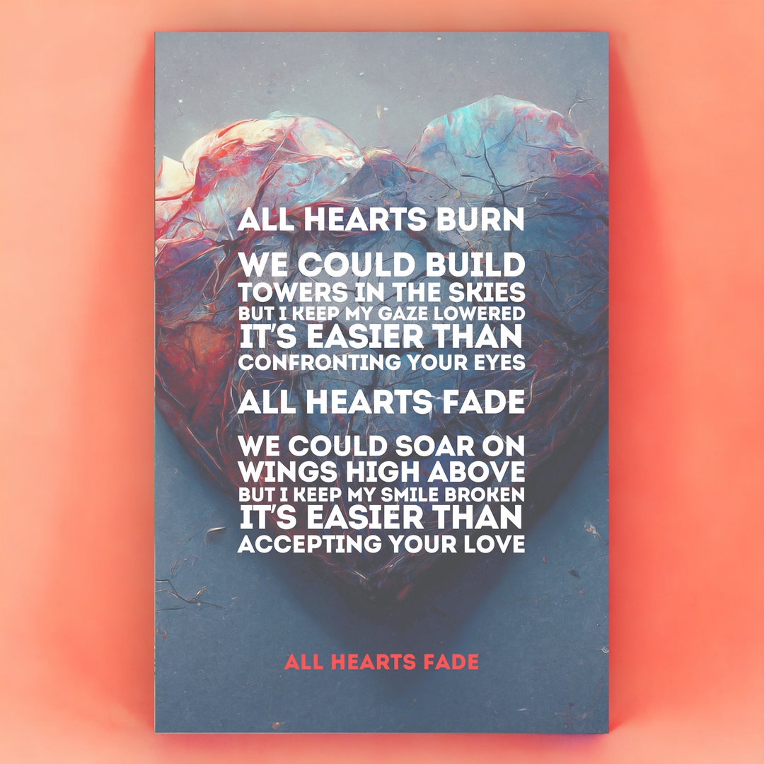 All Hearts Fade - Original Poem - 11x17 Print - Etsy