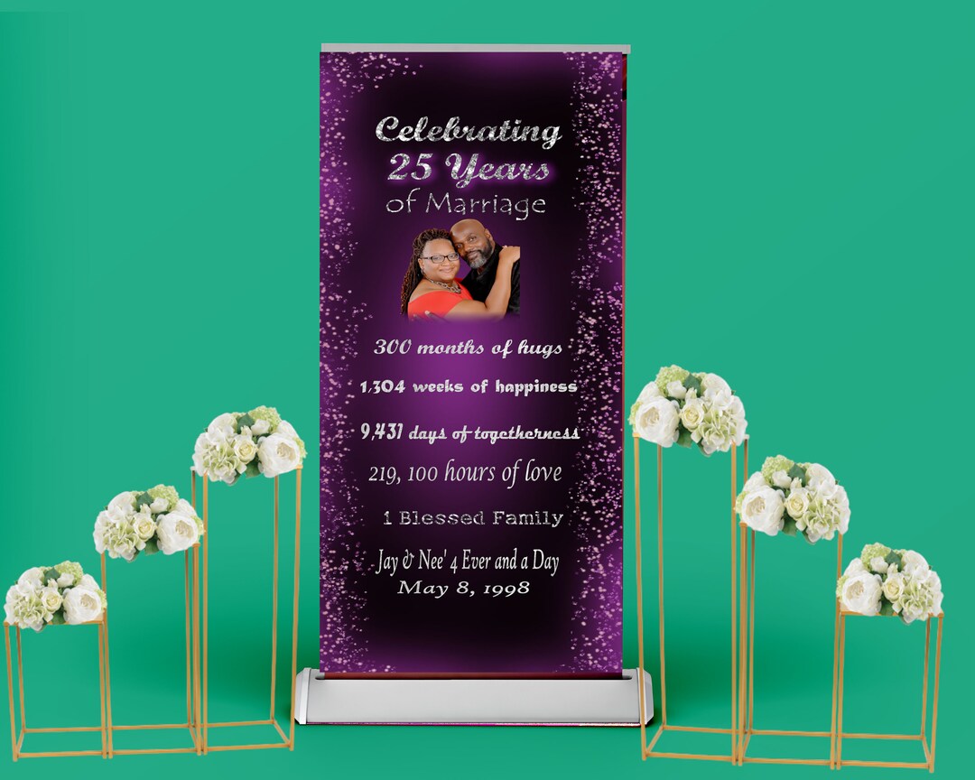 Anniversary Retractable Banner| 25th Anniversary Pop up | 20th ...