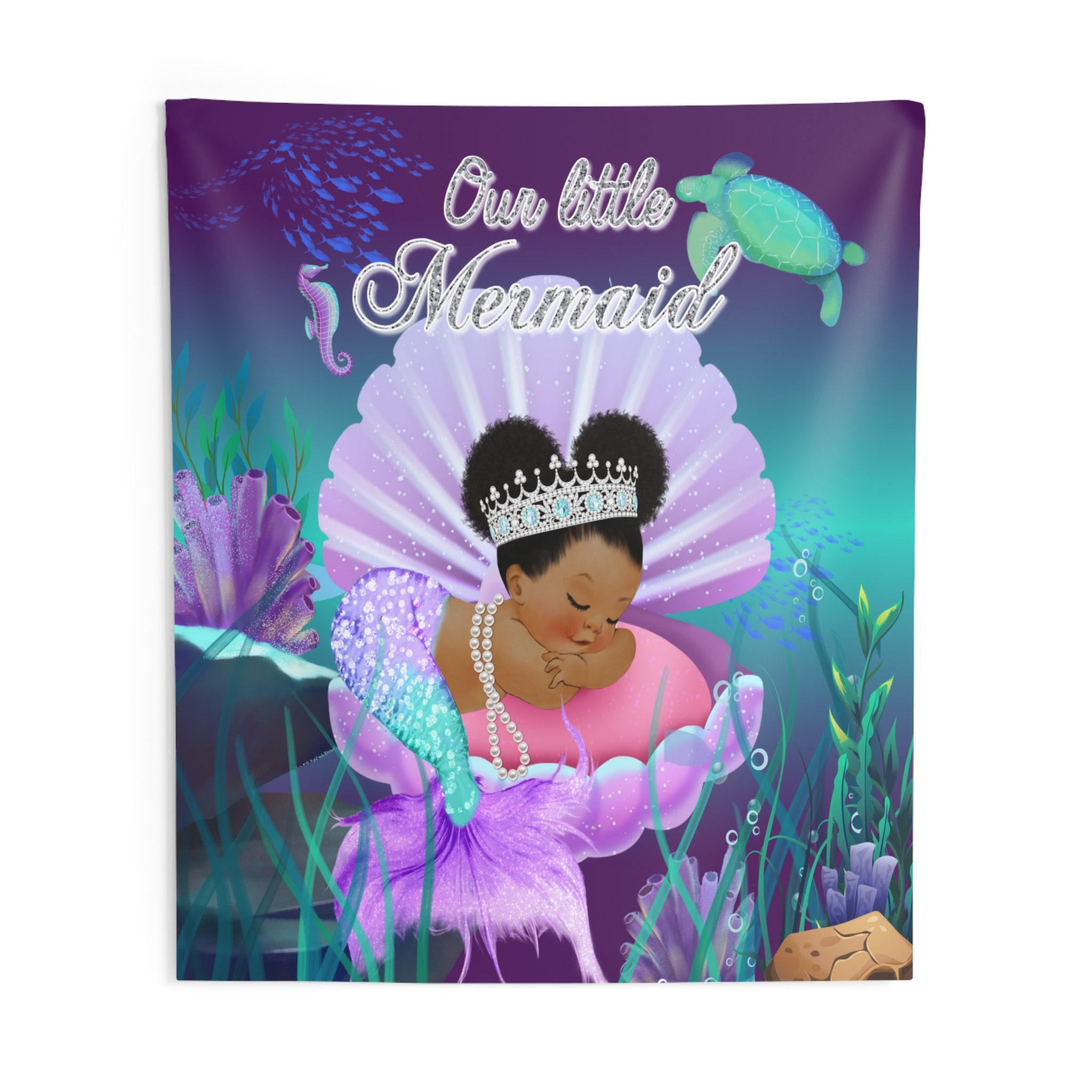 Baby Mermaid Backdrop Little Mermaid Backdrop Mermaid Baby Shower ...