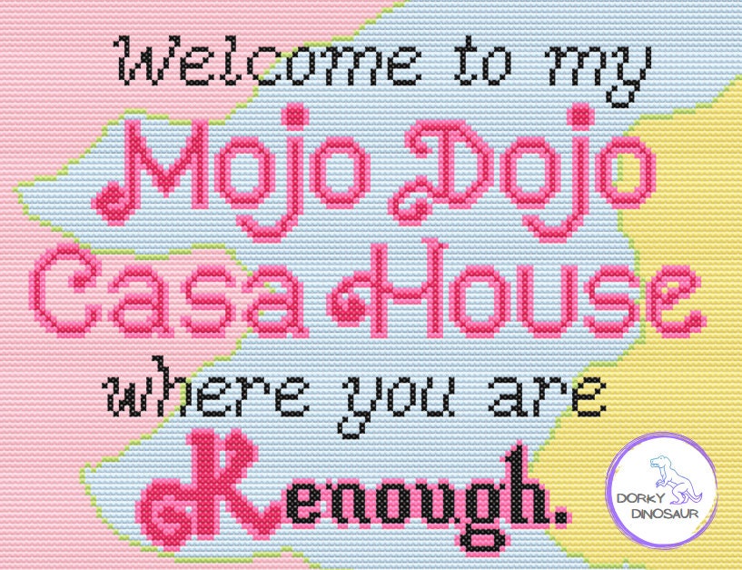 Mojo Dojo Casa House Quote Cross Stitch Pattern (PDF Download) - Etsy