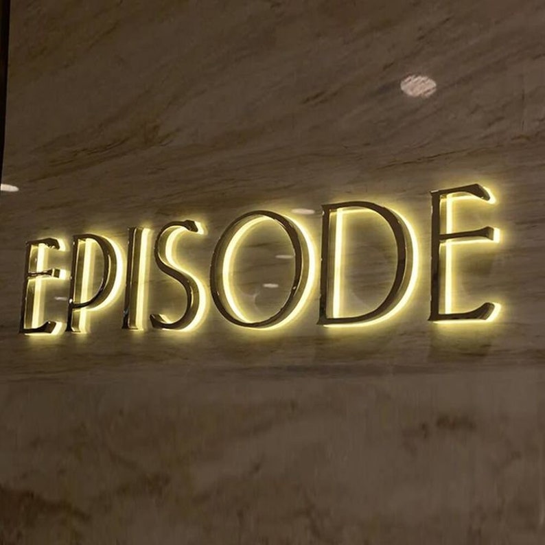 Backlit Business Sign Wall Logo Sign Custom Backlit Sign Laser Cut Sign ...