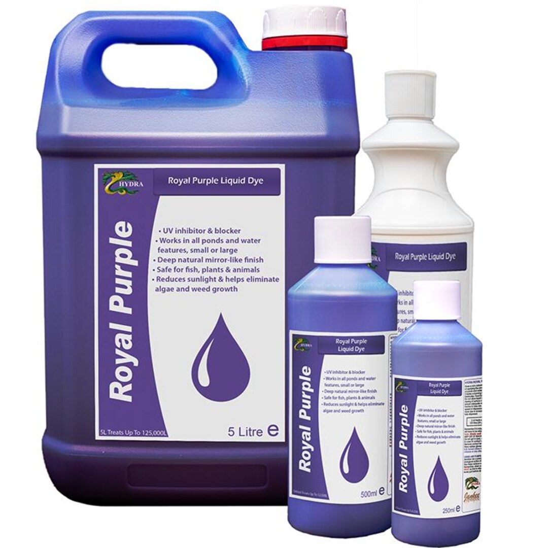 Hydra Royal Purple Liquid Dye- Ponds, Lakes, Fountains & Water Features ...