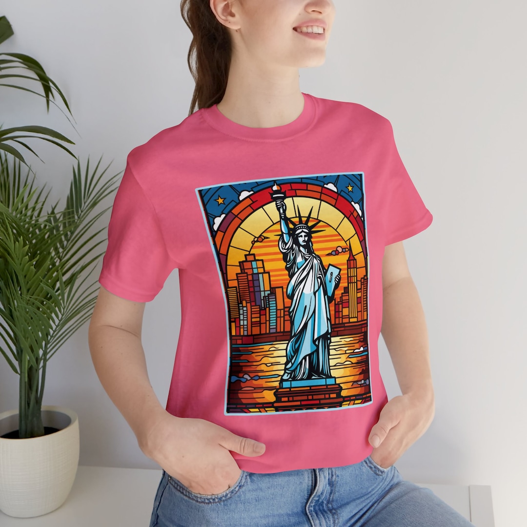 Liberty Strokes T-shirt, Statue of Liberty Shirt, New York Tee - Etsy