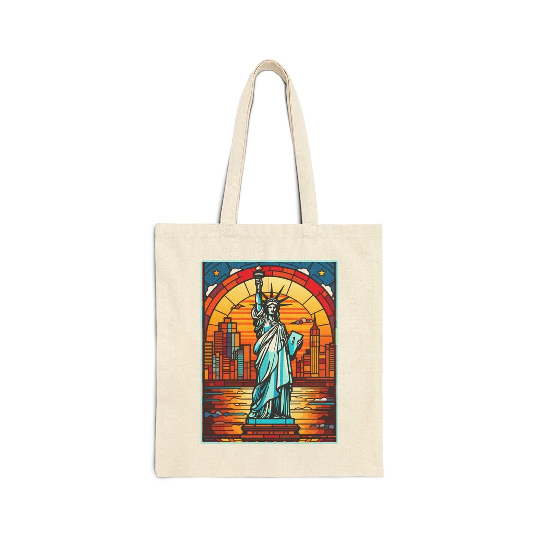 Statue of Liberty Tote Bag, Statue of Liberty Art Bag Model 2 - Etsy