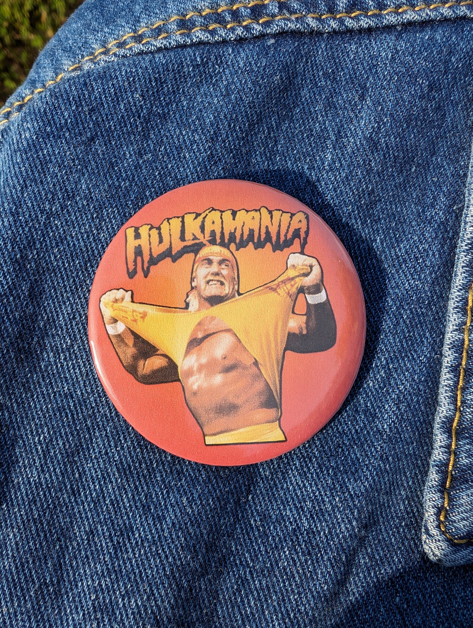 Hulk Hogan 2.25 Inch Pinback Button. Or, You Can Choose a Magnetic Back ...