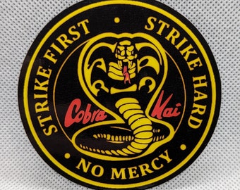 COBRA KAI 4X3.75 IN Full Color Die-cut Vinyl Decal Sticker Weather ...