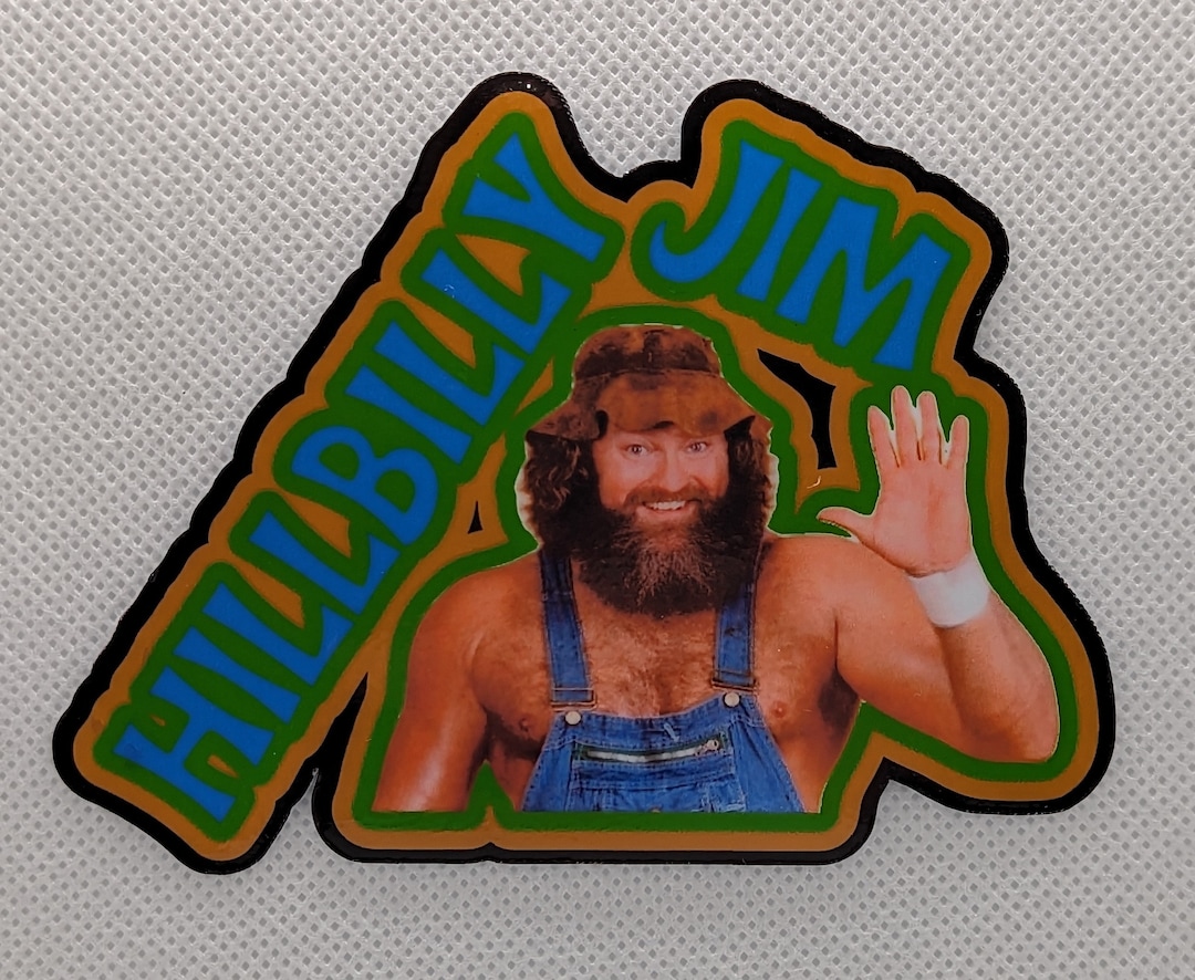 Pro Wrestler Hillbilly Jim Vinyl Sticker - Etsy
