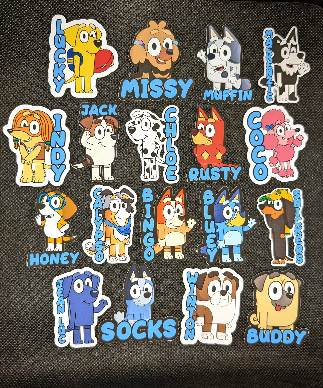 Bluey and Friends, 2 Inch, 18 Count Vinyl Sticker, in One Package - Etsy