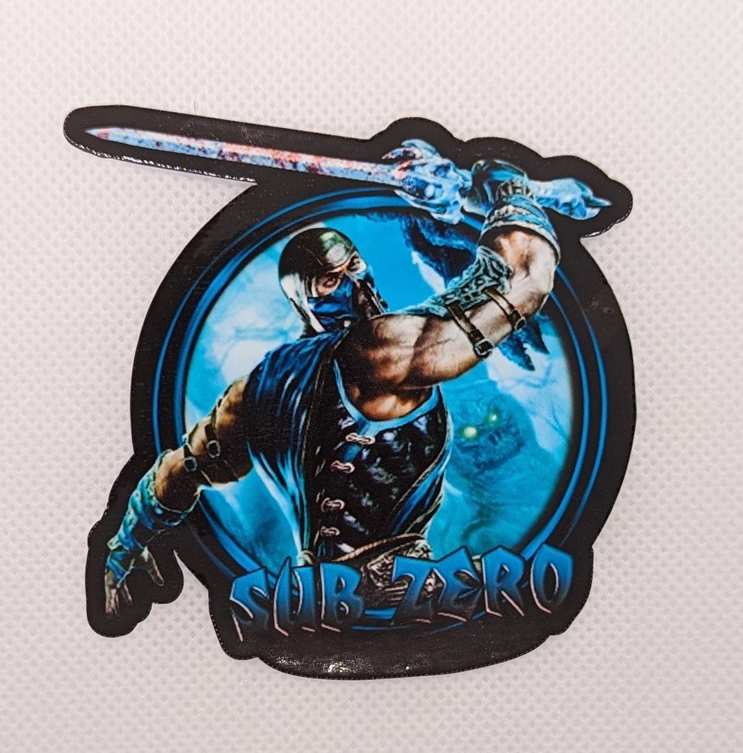 Mortal Kombat Sub Zero Round Sticker - Etsy