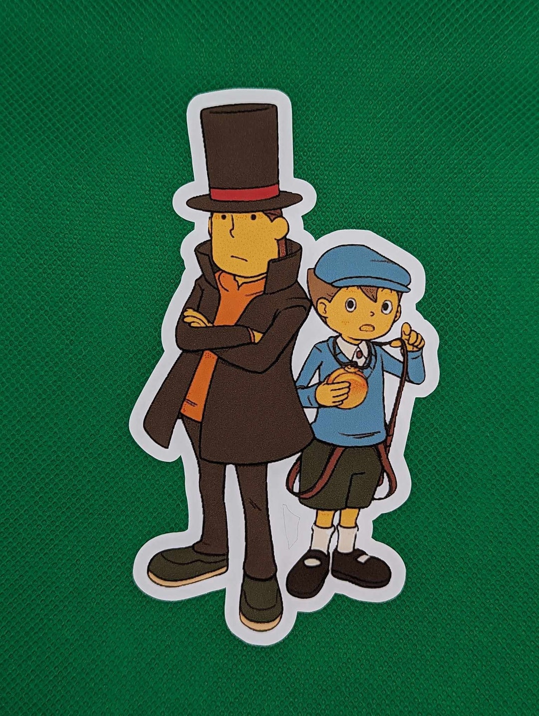 Professor Layton and Luke Sticker - Etsy