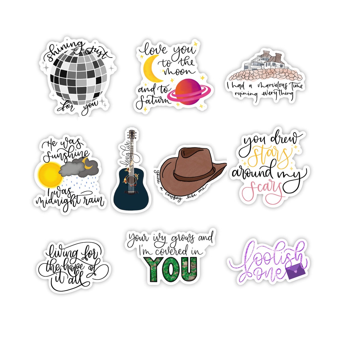 Taylor Swift Sticker Pack - Etsy