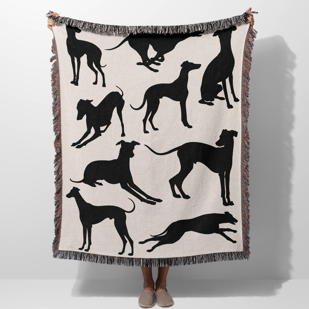 Greyhound 100% Cotton Woven Blanket, Greyhound Gifts, Gift for ...