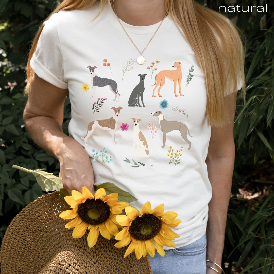 Greyhound Wildflower Shirt, Greyhound Shirt, Greyhound Gift, Greyhound ...