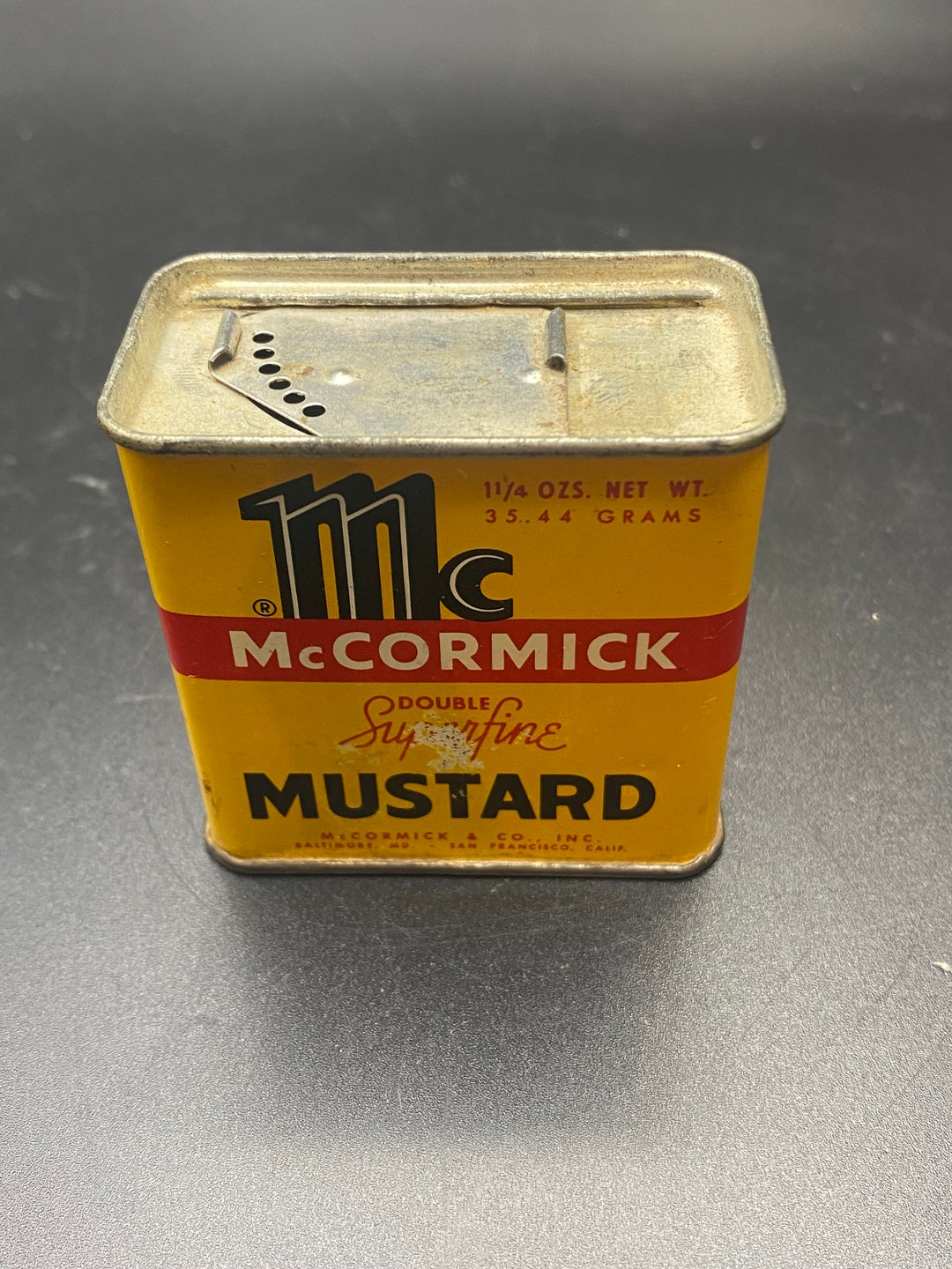 Mccormick Mustard 1 1/4 Oz Tin - Etsy
