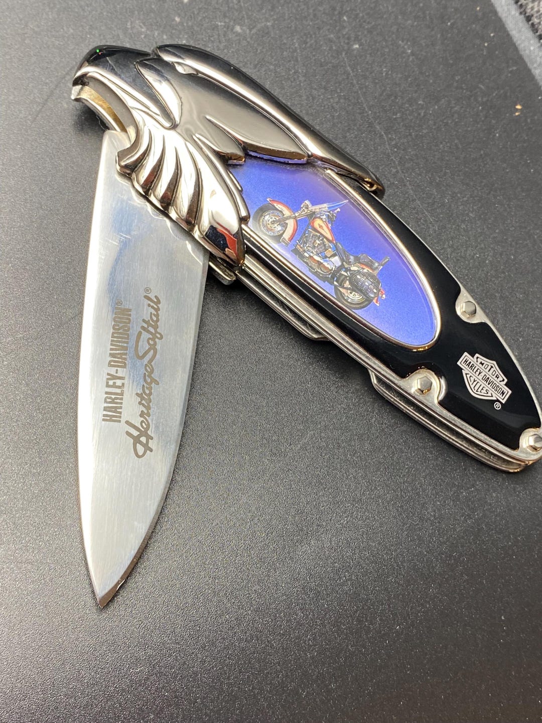 Harley Davidson Heritage Softail Knife From Franklin Mint - Etsy