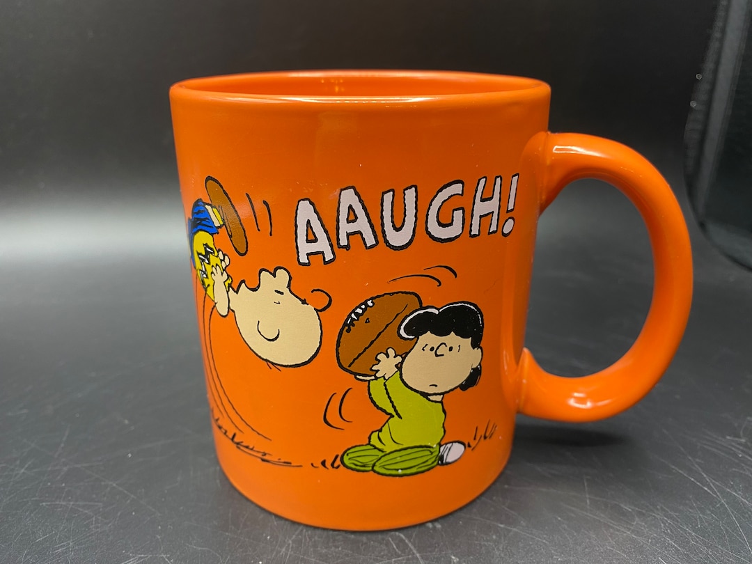 Charlie Brown Football Orange Coffee Cup Mug - Etsy