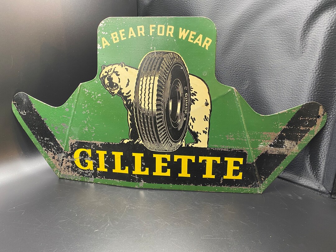 Gillette Tire Sign 1940’s - Etsy