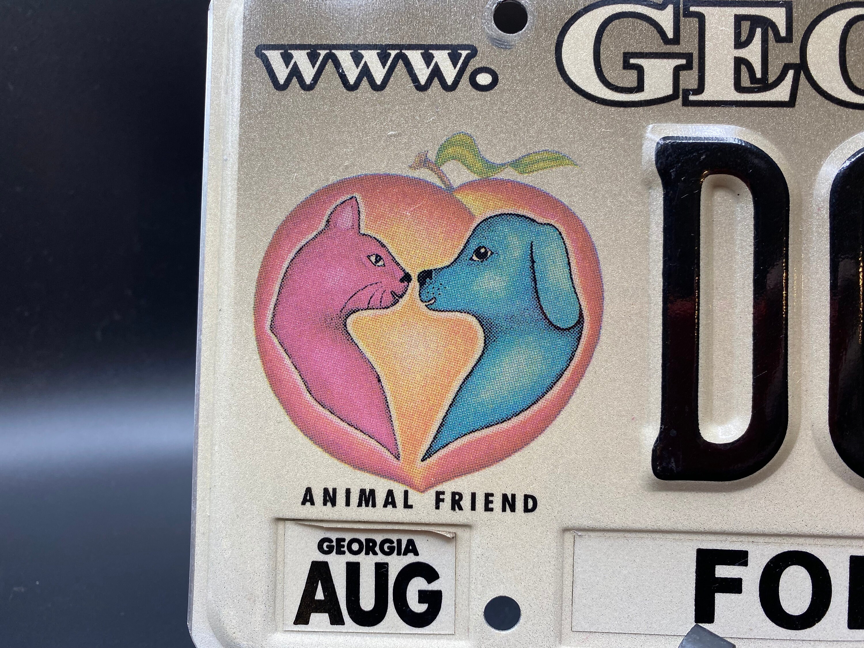 Georgia License Plate Animal Friend - Etsy