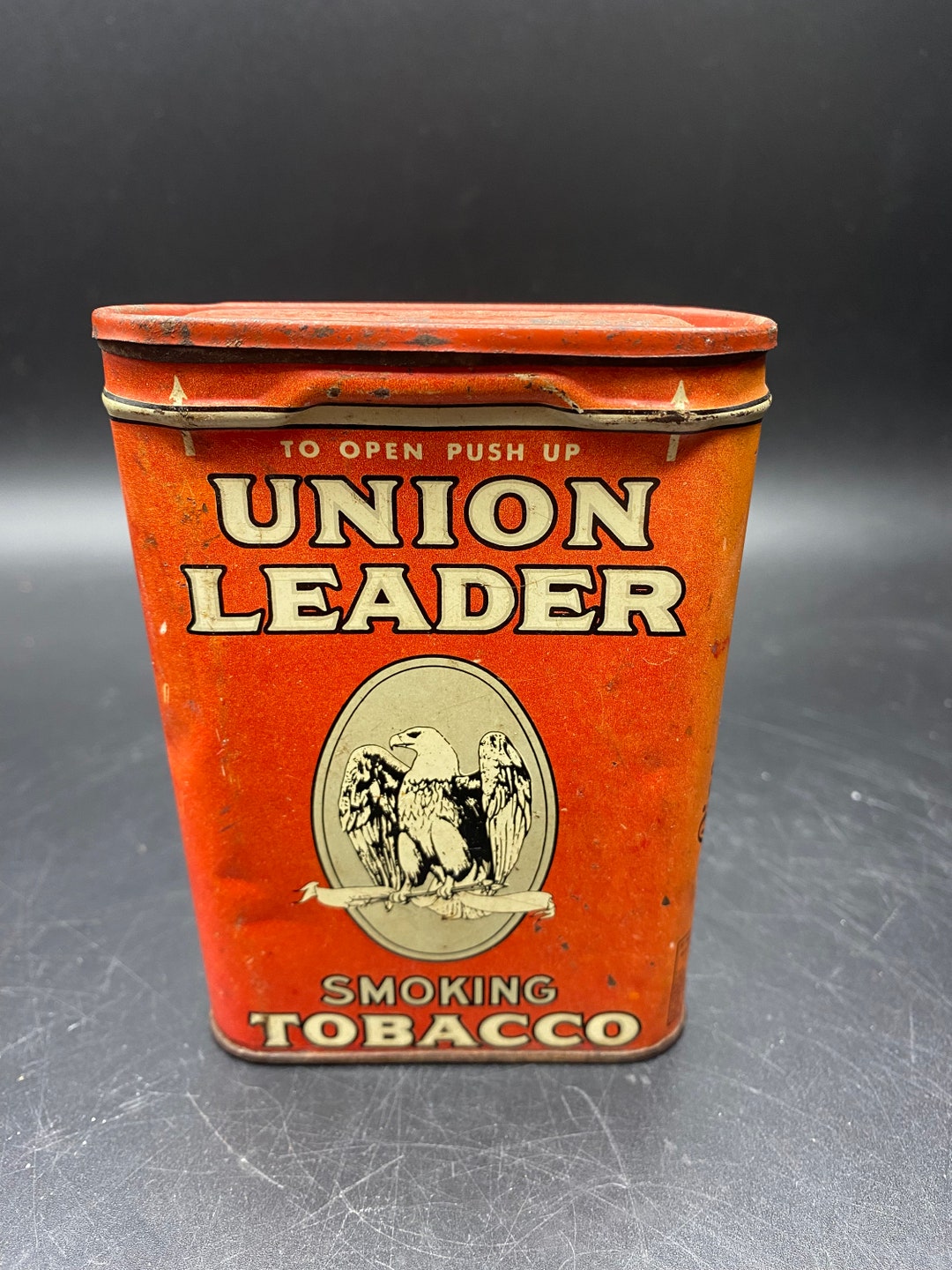 Union Leader Tobacco Tin Vintage - Etsy