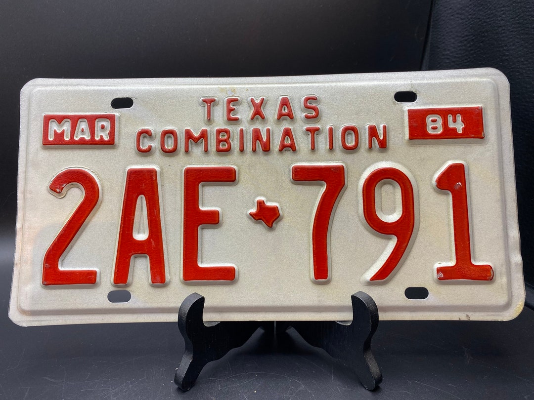 Texas Combination 1984 License Plate - Etsy