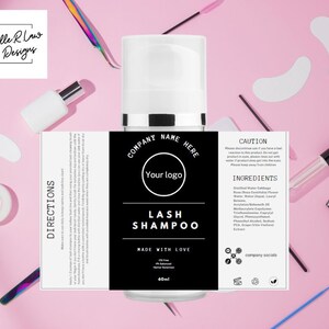 DIY Lash Shampoo Template/label - Etsy