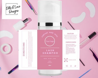 DIY Lash Shampoo Template/label - Etsy