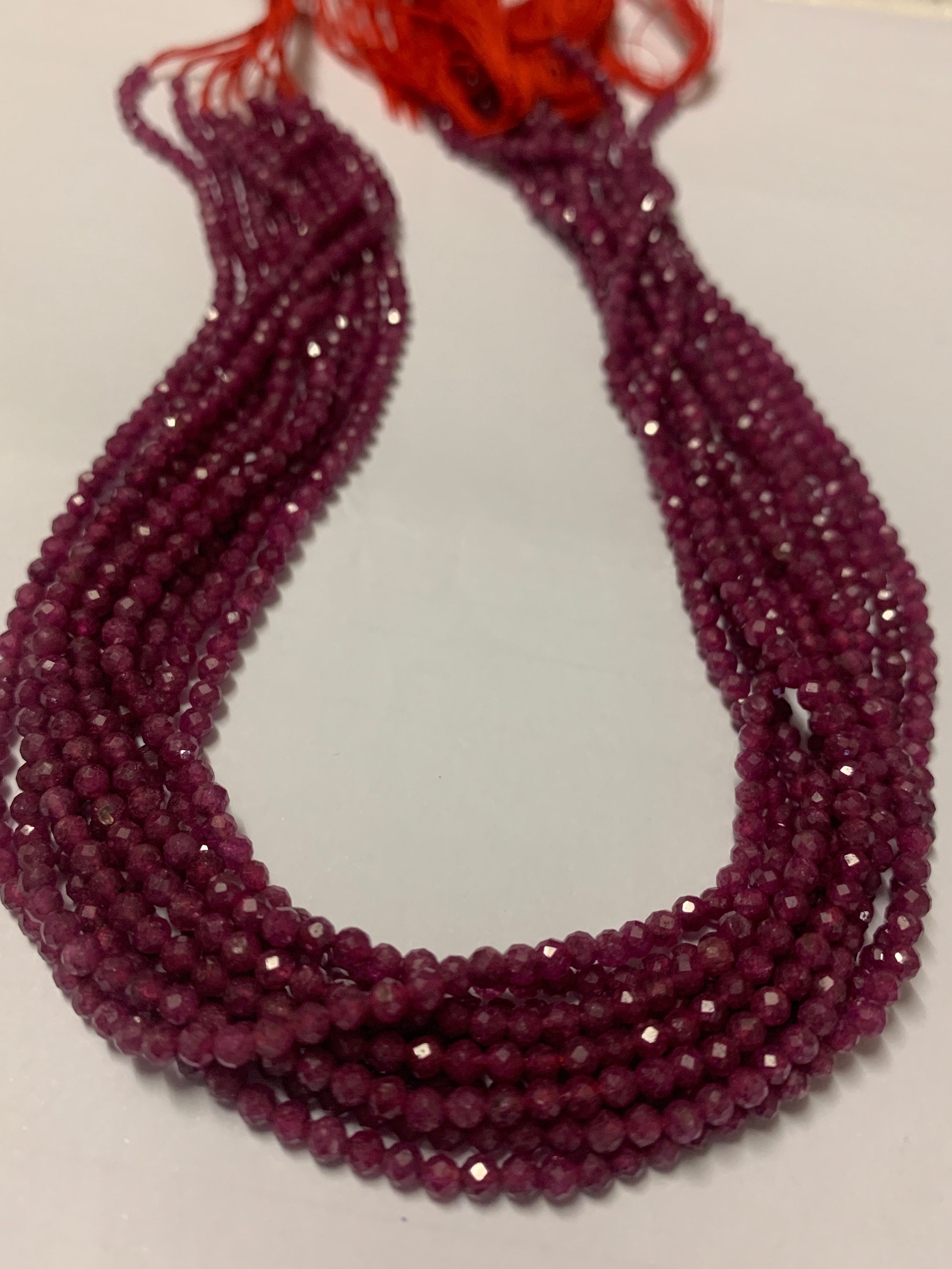 Natural Ruby Beads, Round Faceted (3-4 Mm) - Etsy