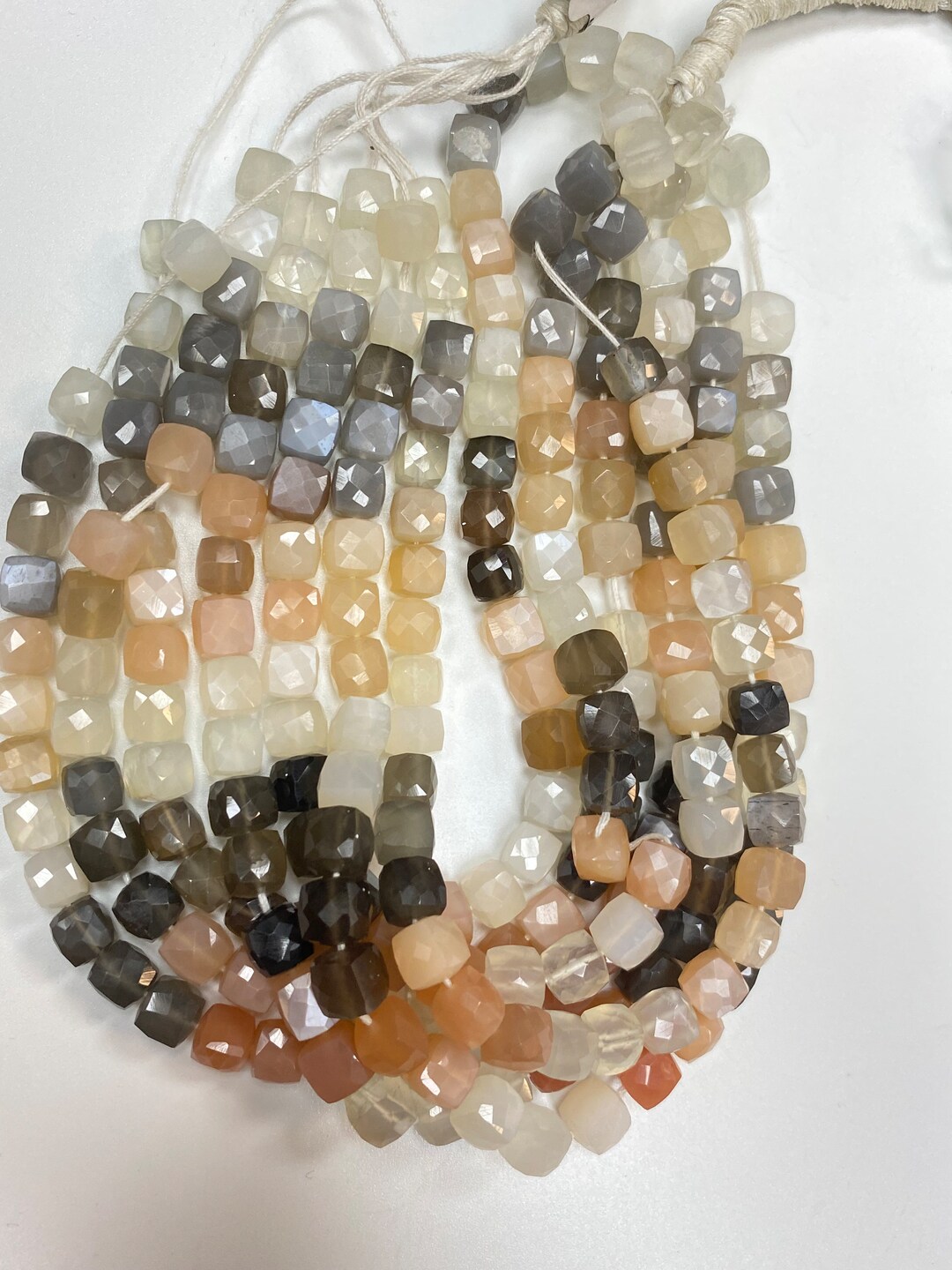 Multi Moonstone Cube Box Beads, Multi Moonstone Box Faceted - Etsy