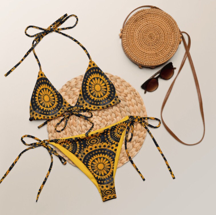 String Bikini Gold - Etsy