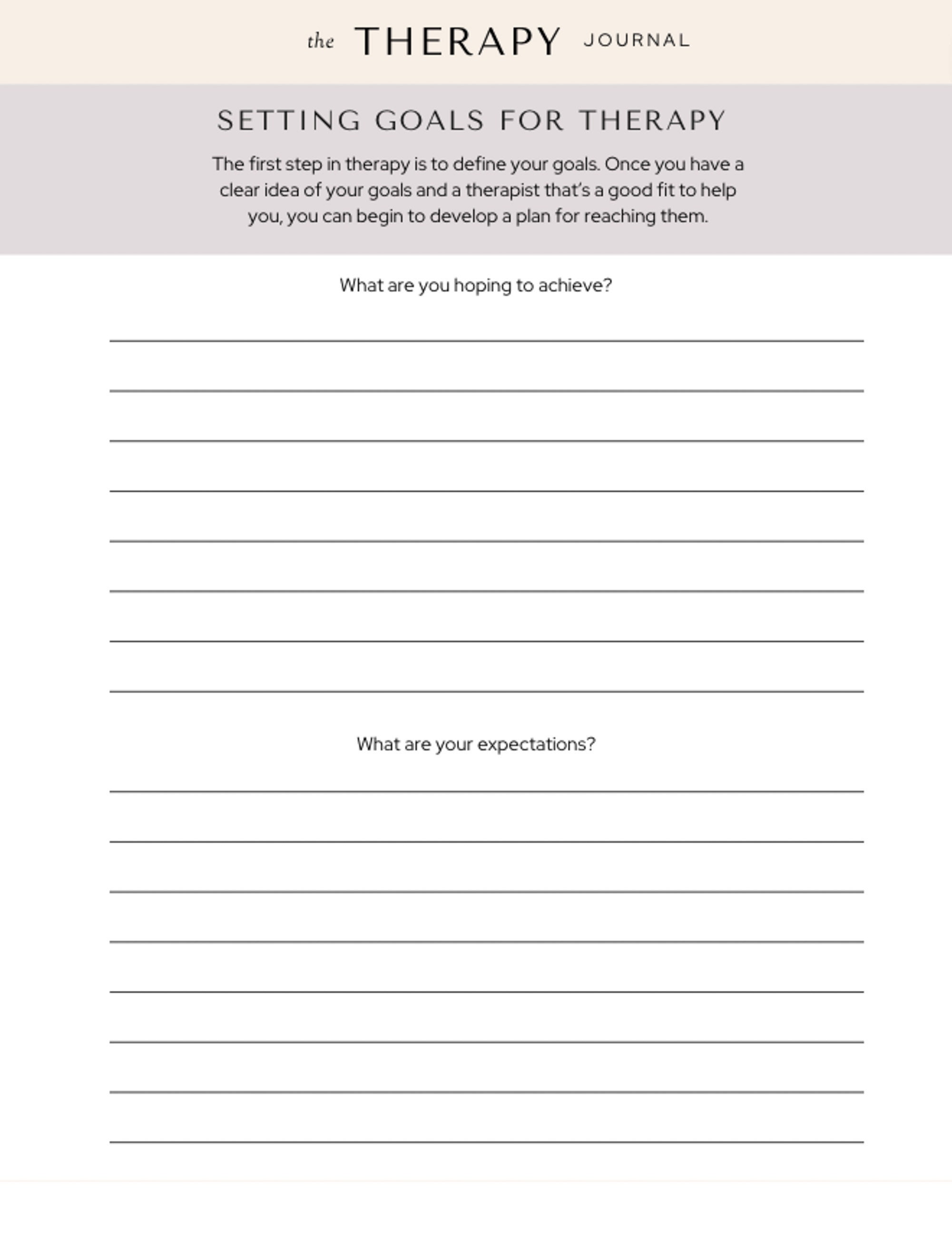 Printable Self-care Therapy Journal: Mindfulness Prompts and ...
