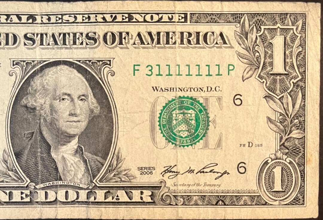 2006 Near Solid 1 Dollar 31111111 FANCY SERIAL NUMBER - Etsy