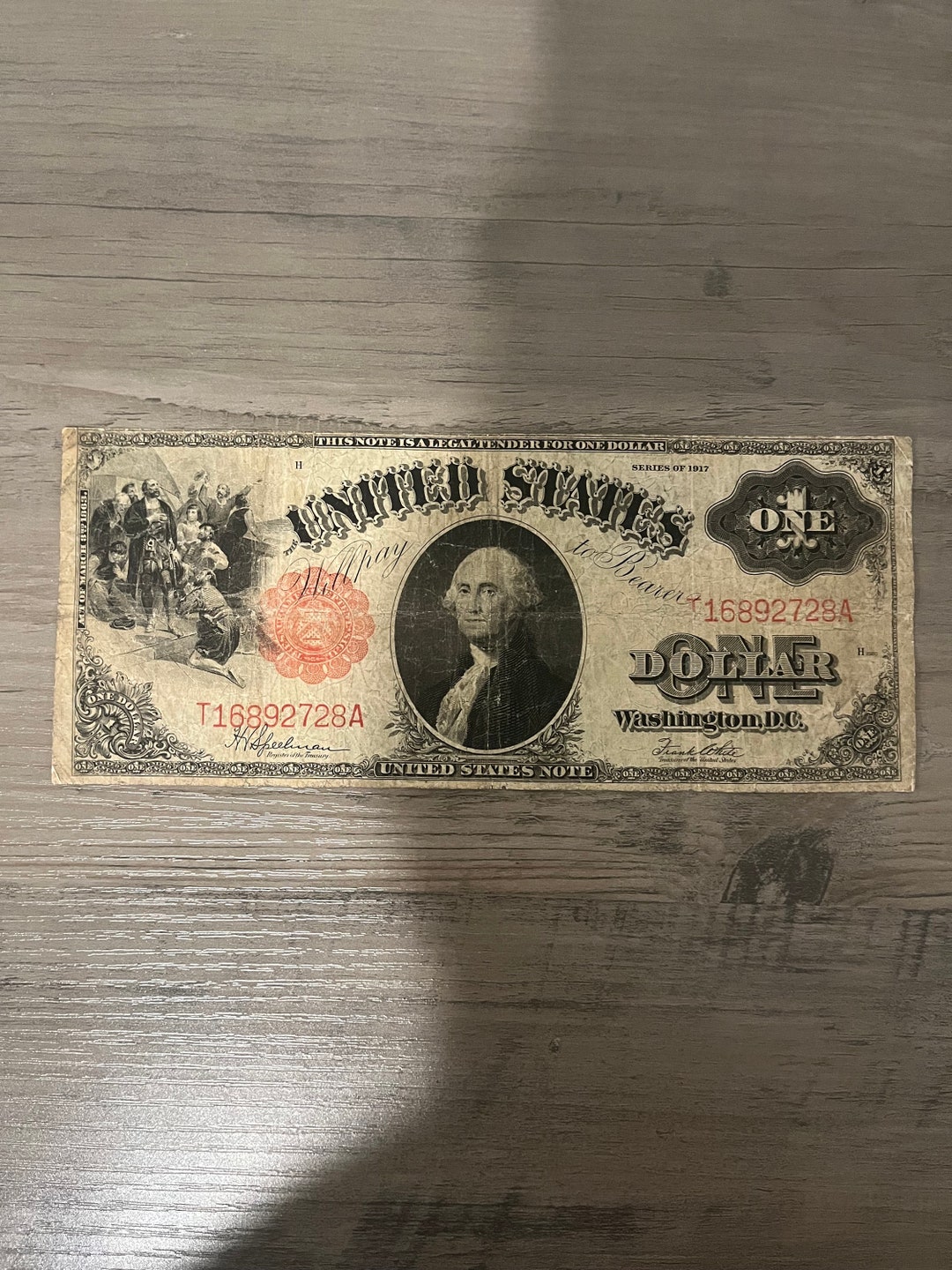 1917 1 Dollar Old US Paper Money Large Note - Etsy