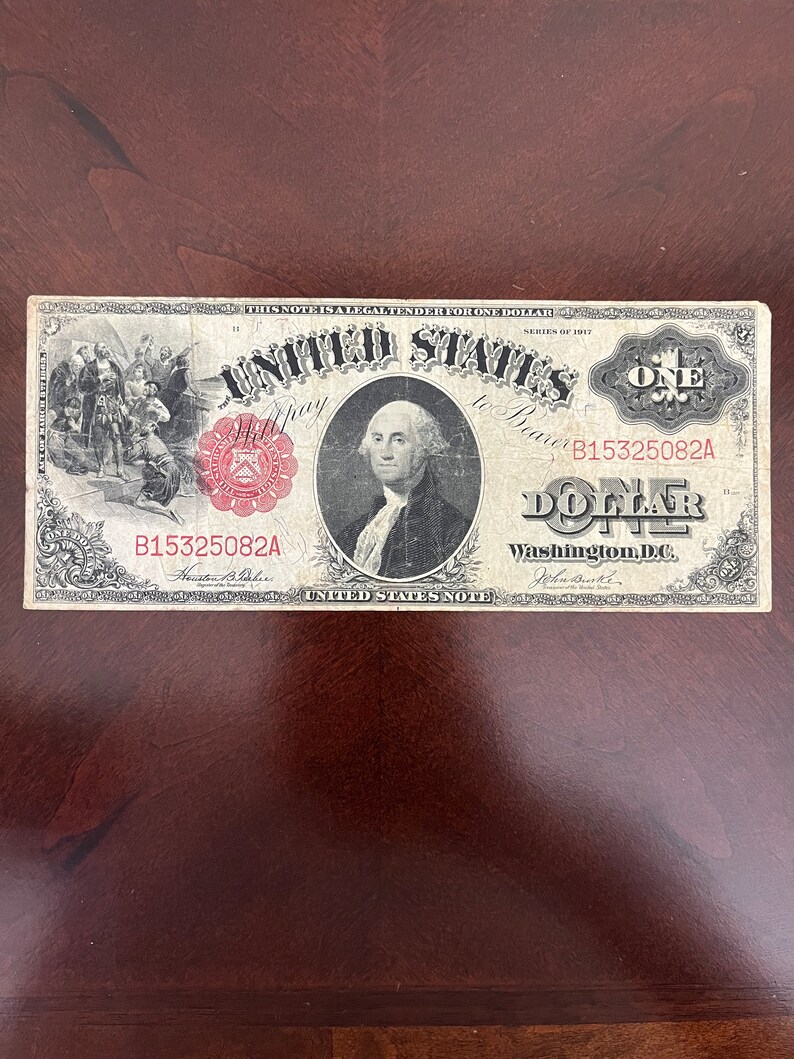 1917 1 Dollar Bill Large Size Old Paper Money United States Rare ...