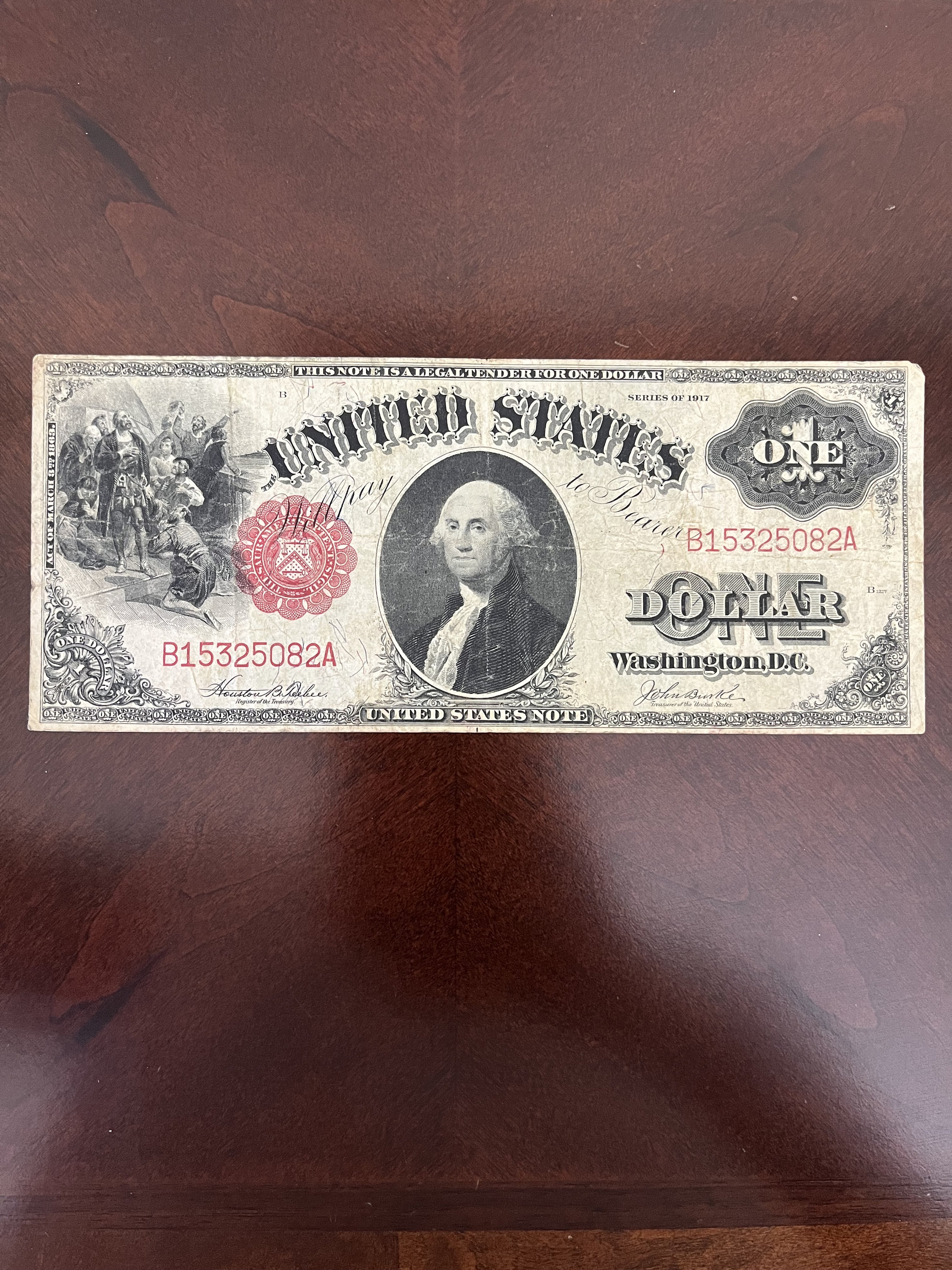 1917 1 Dollar Bill Large Size Old Paper Money United States Rare ...