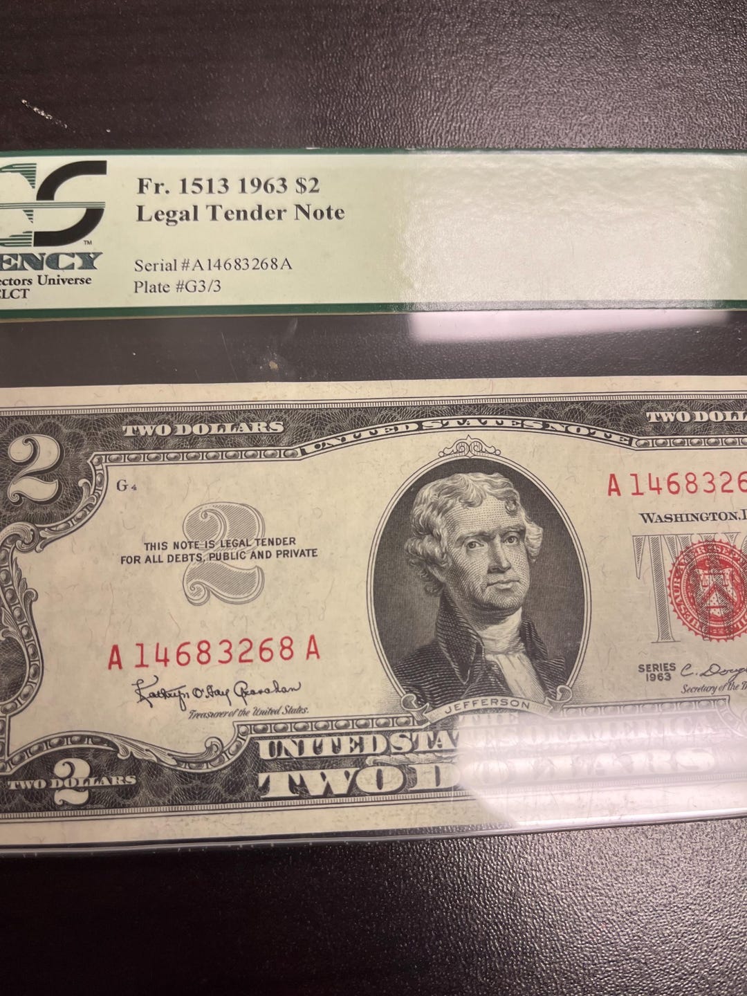 1963 2 Red Seal Old United States Paper Money Graded 65 - Etsy