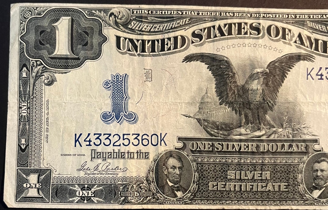1899 Silver Certificate One Dollar Bill United States Note - Etsy