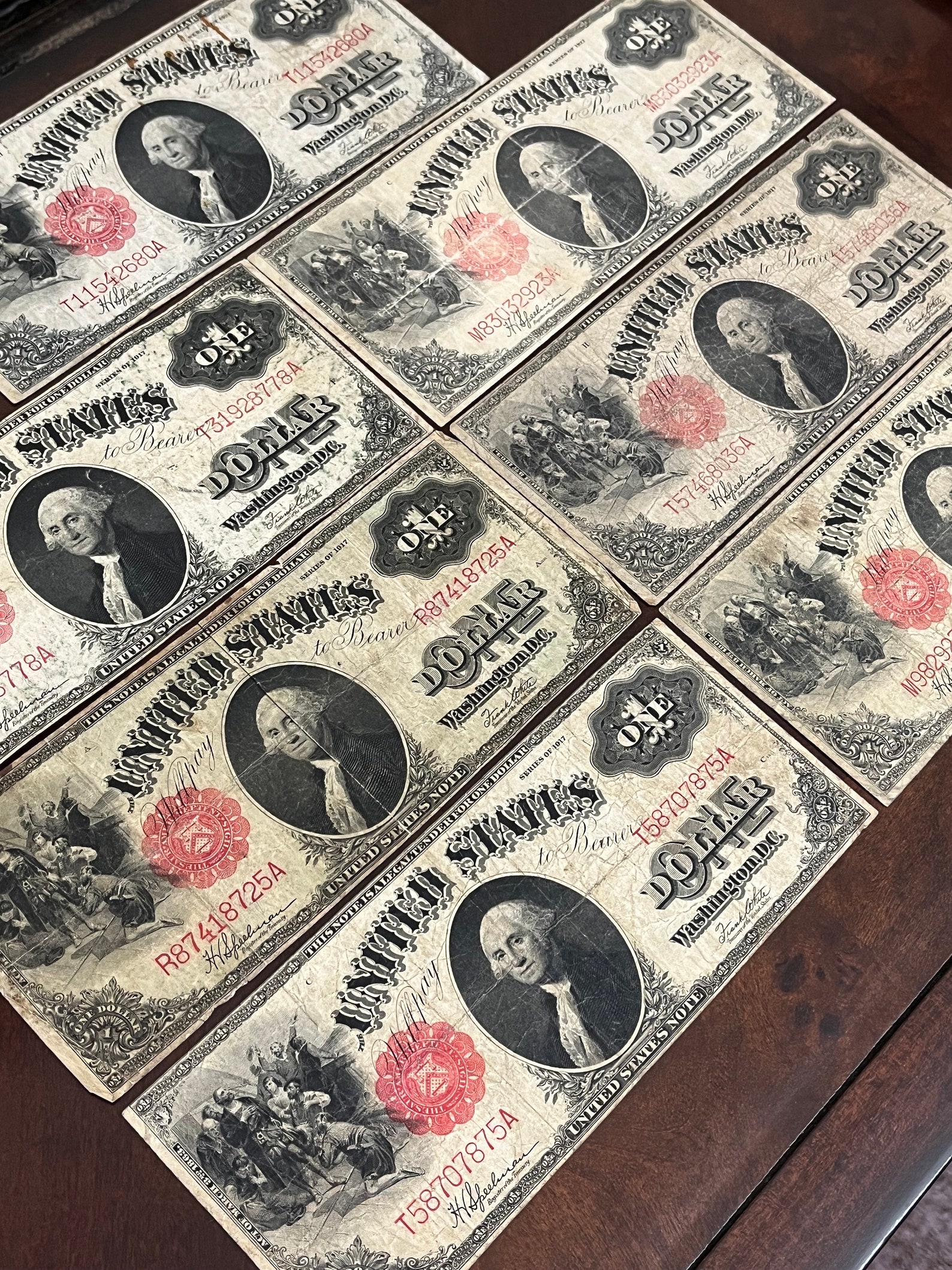 1917 1 Dollar Bill Large Size Old Paper Money United States Rare ...